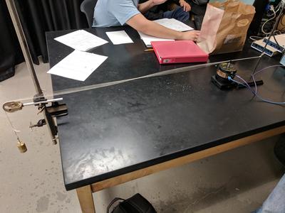 A string with 2 nodes.