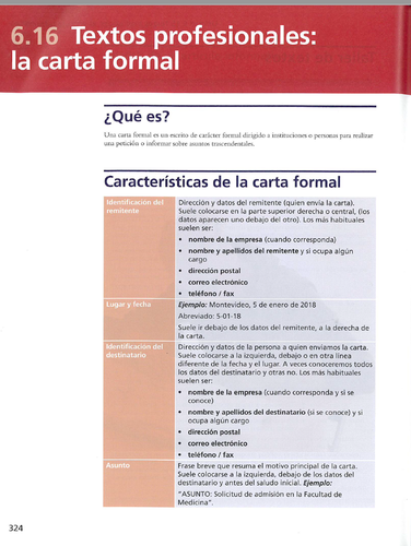 La carta formal