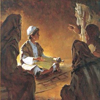 Jesus, at age twelve, stops to teach the Elders when his family goes to ...